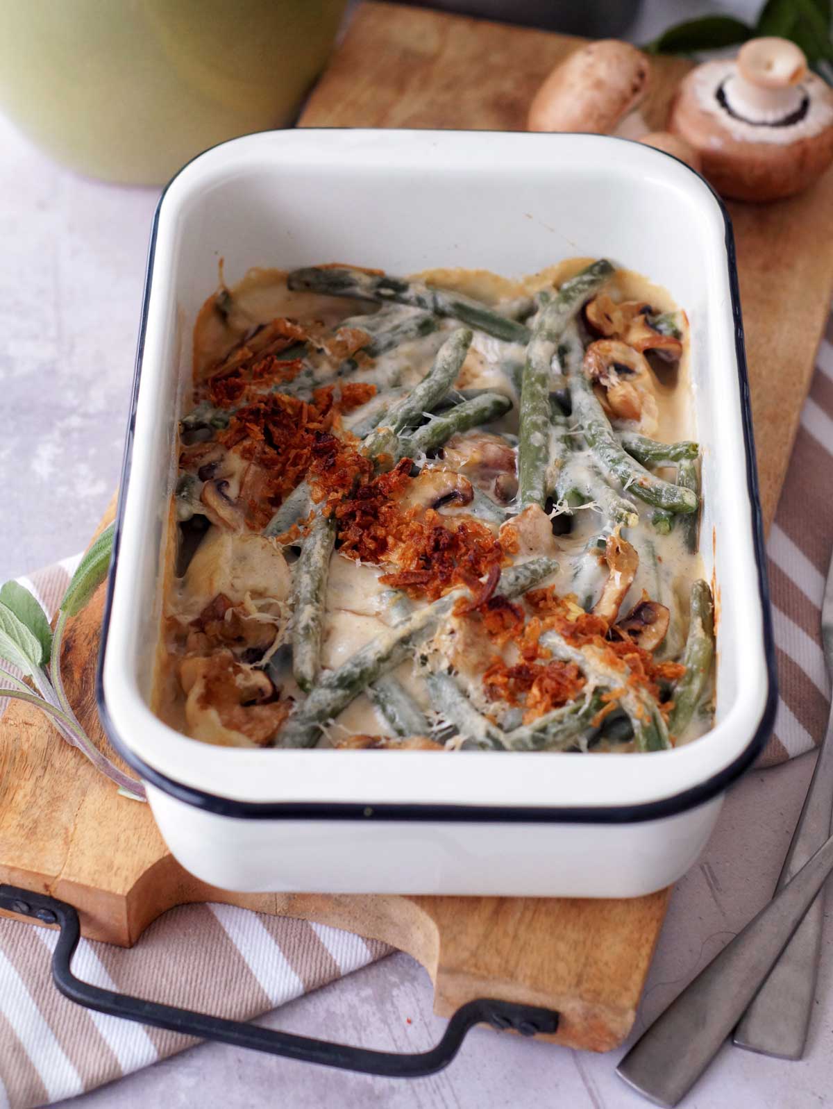 Green Bean Casserole (Bohnen-Pilz-Auflauf) | USA kulinarisch